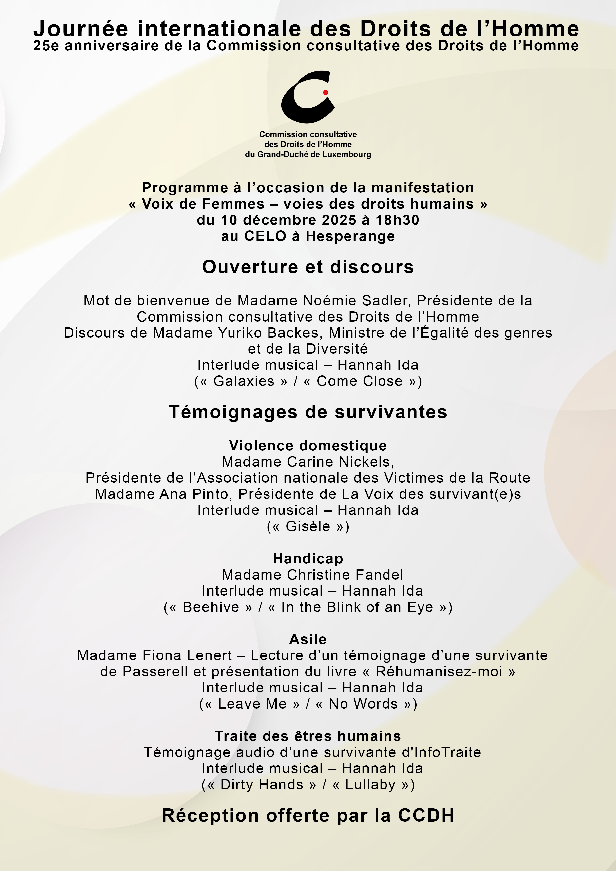 "Voix de Femmes - voies des droits humains" manifestation à l'occasion de la journée ...